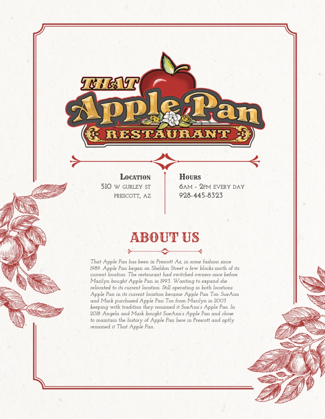 Menu – That Apple Pan